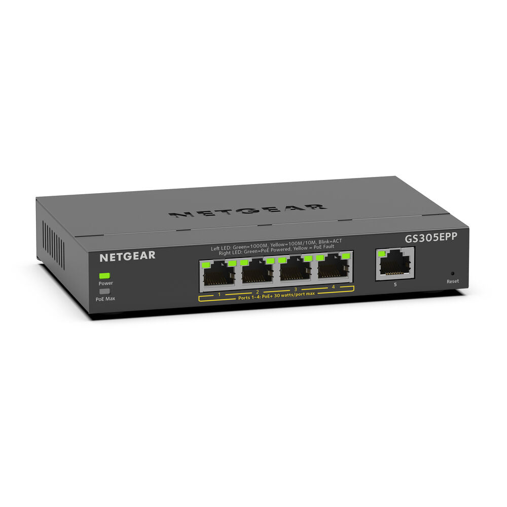 Netgear GS305EPP-100NAS 5-Port Gigabit PoE+ Managed Switch (New)
